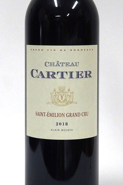 Cartier 2018 Saint-Emilion Grand Cru – Chambers Street Wines