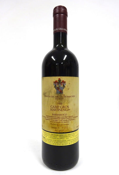 Marchesi di Gresy 1986 Barbaresco Camp Gros Martinega – Chambers Street ...