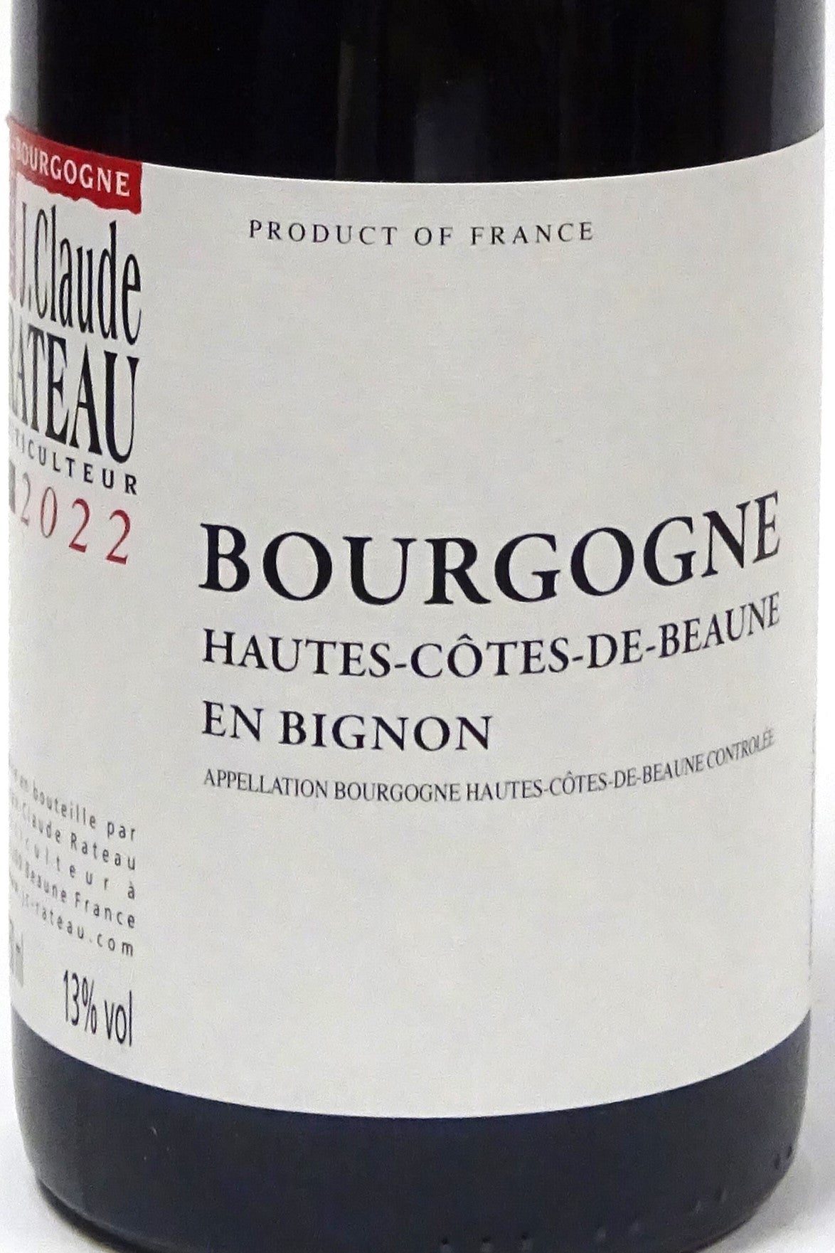Rateau, Jean-Claude 2022 Hautes-Cotes de Beaune "En Bignon" Rouge ...