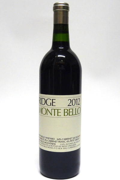 Ridge 2012 Santa Cruz Mountains Monte Bello – Chambers Street Wines