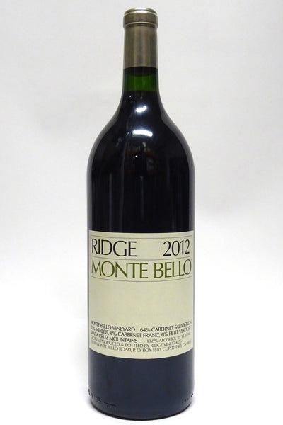 Ridge 2012 Santa Cruz Mountains Monte Bello 1.5L – Chambers Street Wines