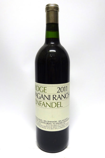 Ridge 2011 Sonoma Valley Zinfandel Pagani Ranch – Chambers Street Wines